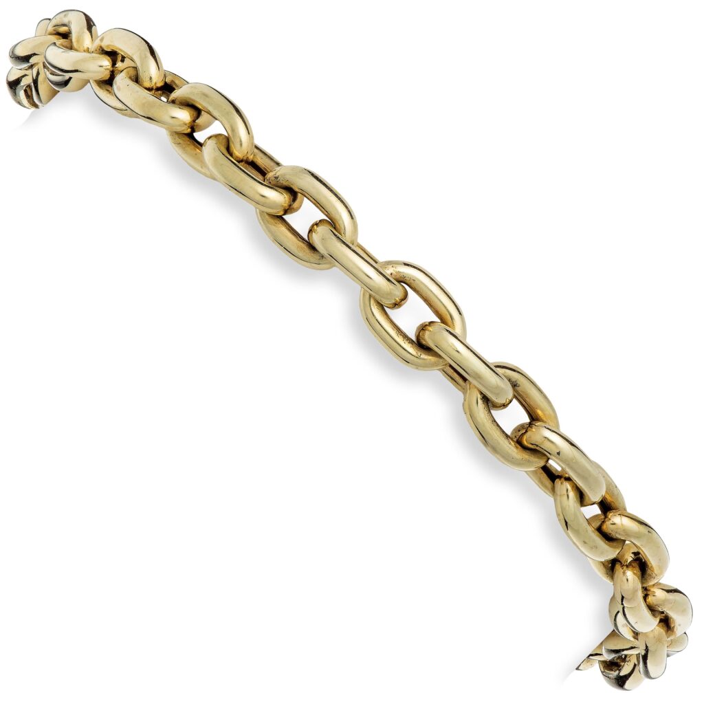 Hult anker armbånd 19 cm, gult gull - Berheim