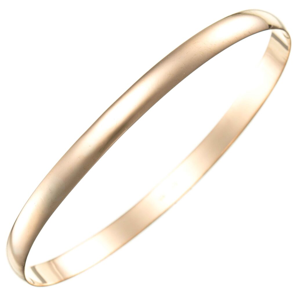 Glatt armring (5,6 mm), gult gull - Berheim